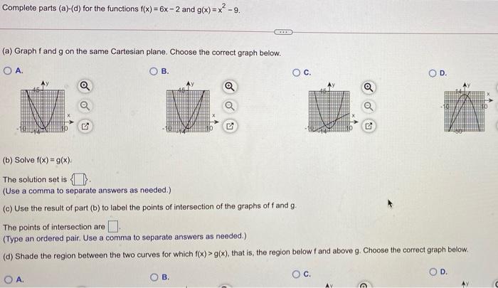 Solved Complete parts (a)-(d) for the functions f(x) = 6x-2 | Chegg.com
