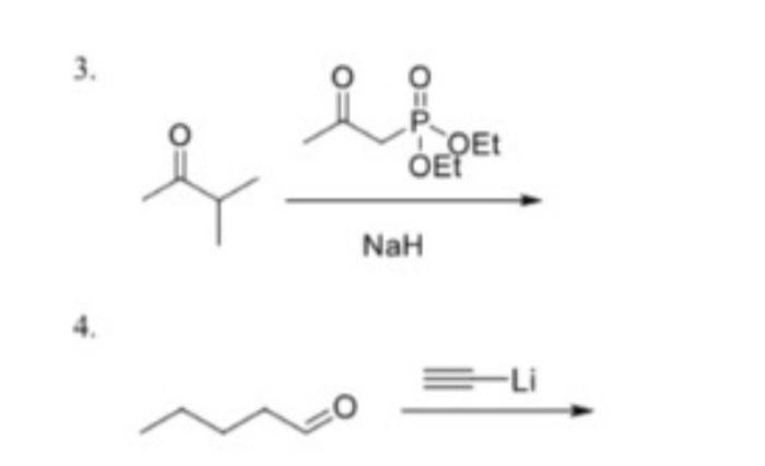 Solved 3. O=0 Et OET NaH ELi 1. [PrPPH3)* BULI, THE | Chegg.com