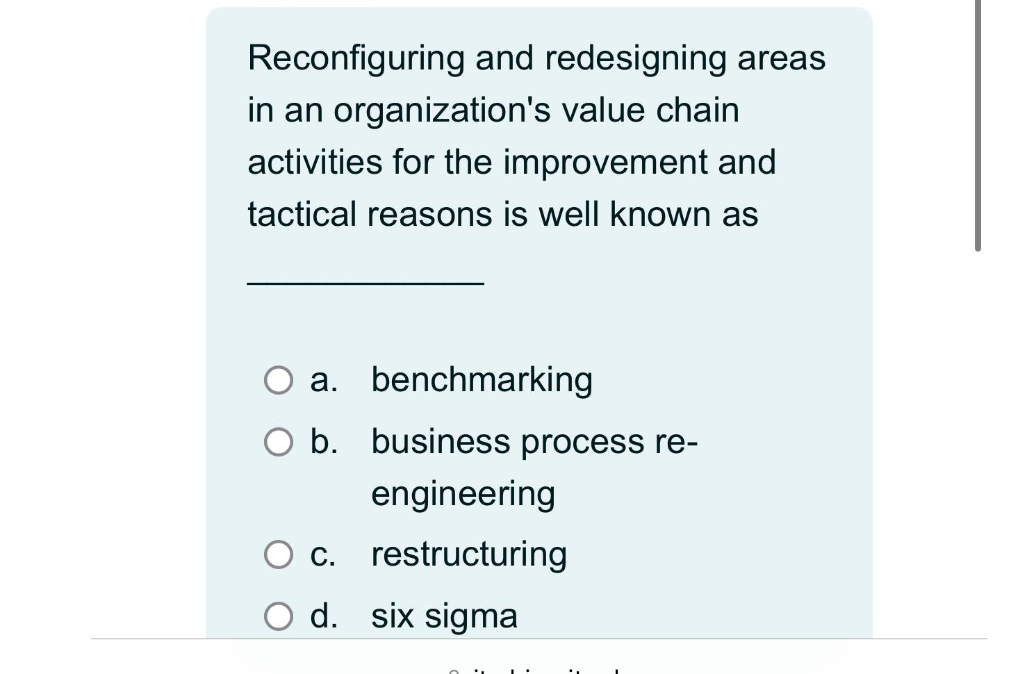 Solved Reconfiguring and redesigning areas in an | Chegg.com