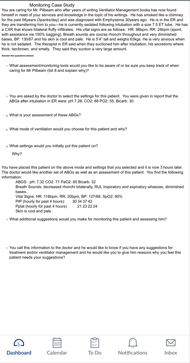 Solved • ﻿• ﻿• ﻿Monitoring Case StudyYou are caring for Mr. | Chegg.com