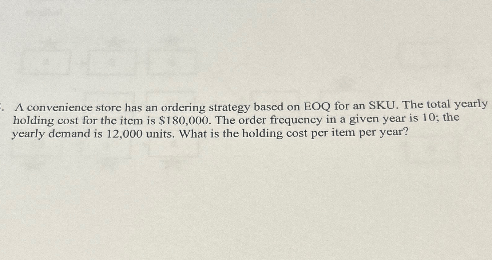 Solved A convenience store has an ordering strategy based on | Chegg.com