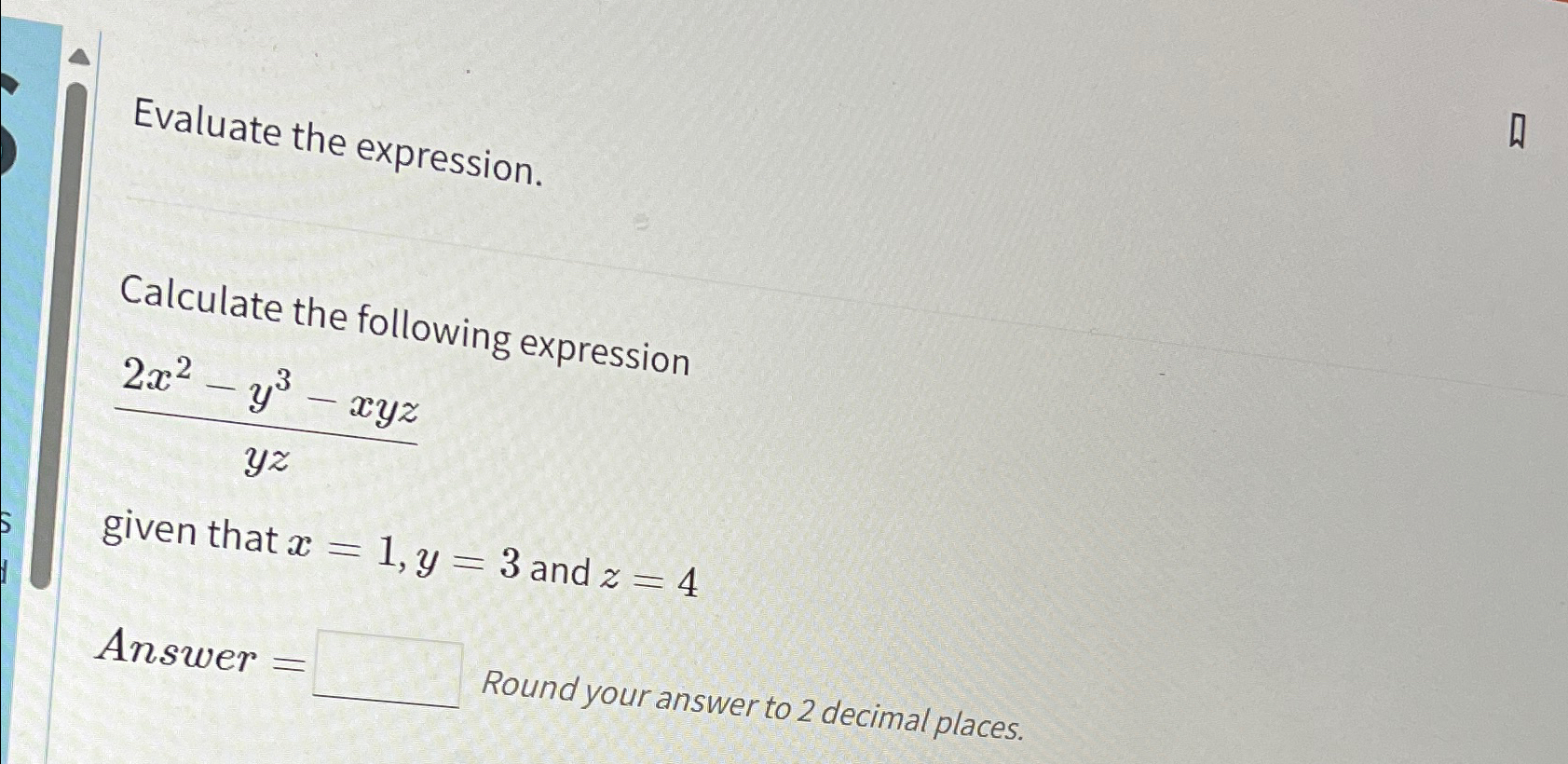 Solved Evaluate the expression.Calculate the following | Chegg.com