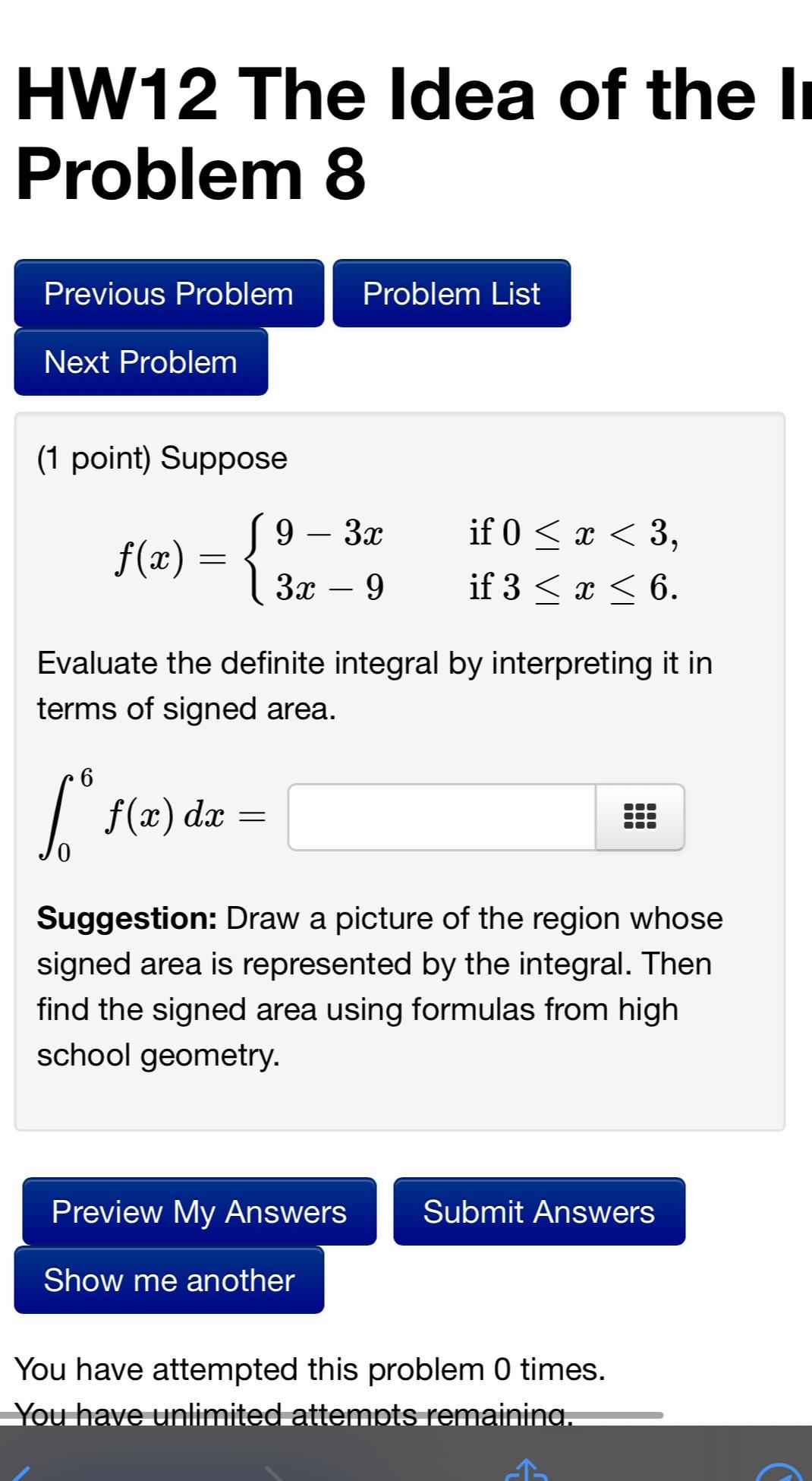 Solved HW12 ﻿The Idea of the Problem 8(1 ﻿point) | Chegg.com