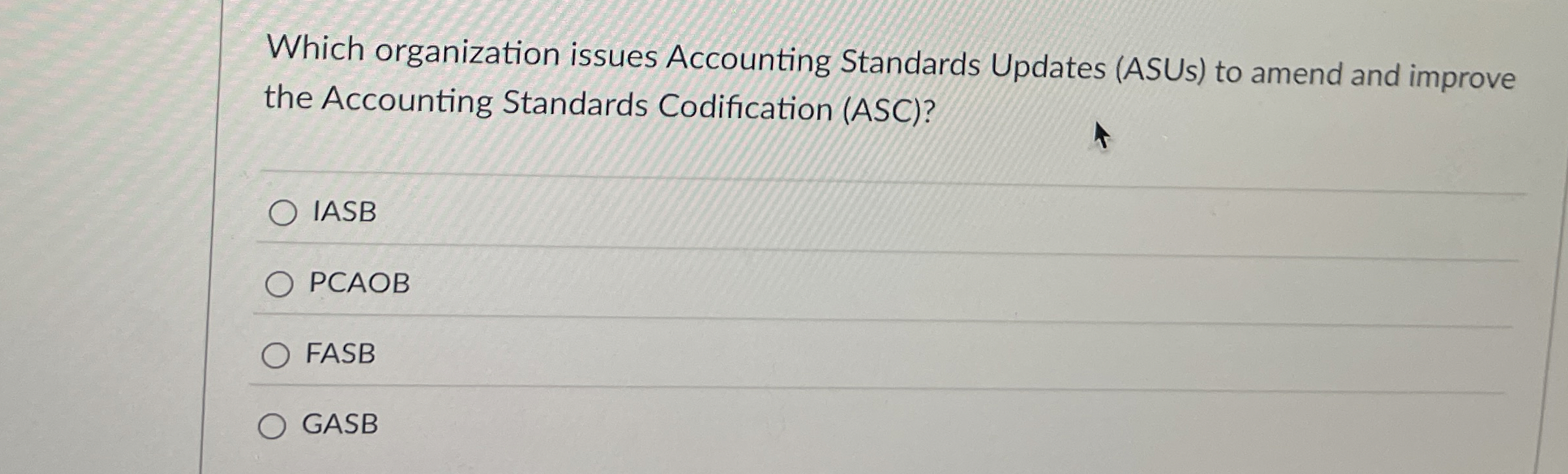 Solved Which organization issues Accounting Standards | Chegg.com
