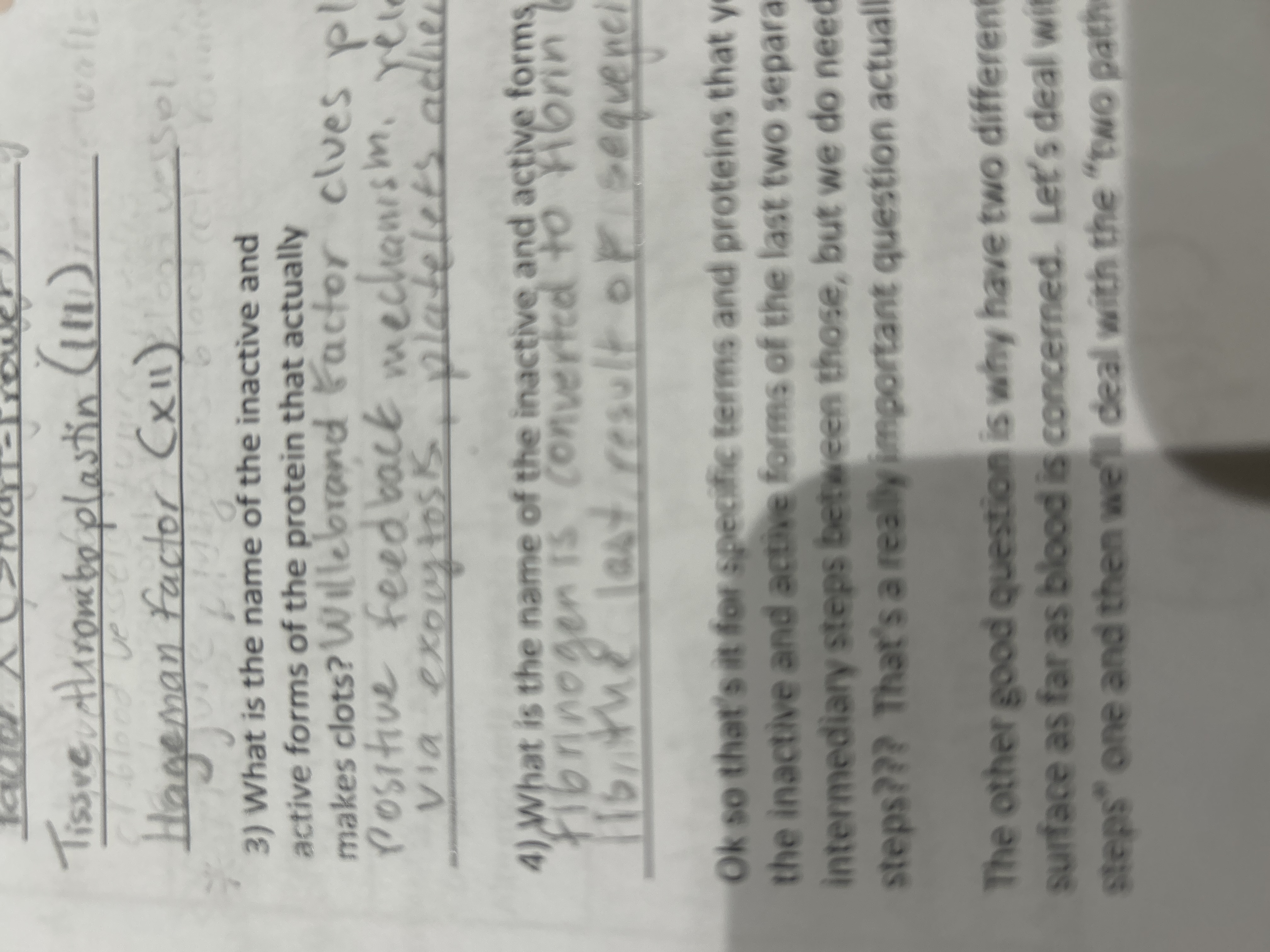 Solved Tissue othronco plastin (IIi)Hageman factor (xII)What | Chegg.com
