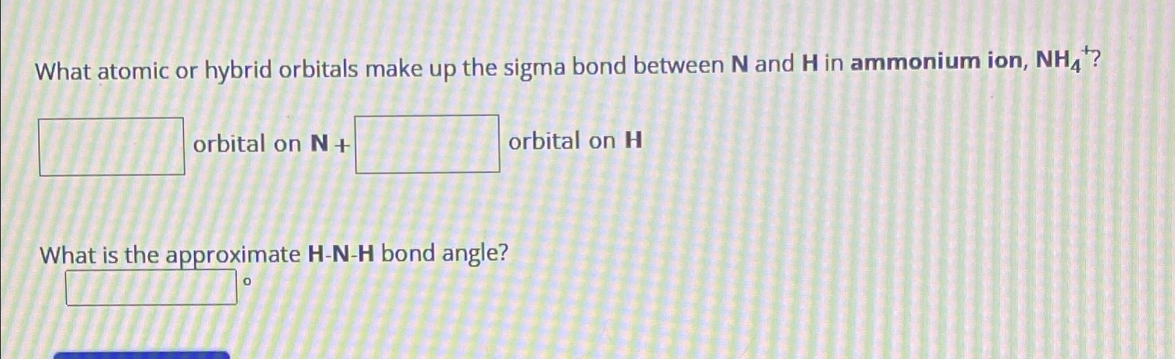 Solved What atomic or hybrid orbitals make up the sigma bond | Chegg.com