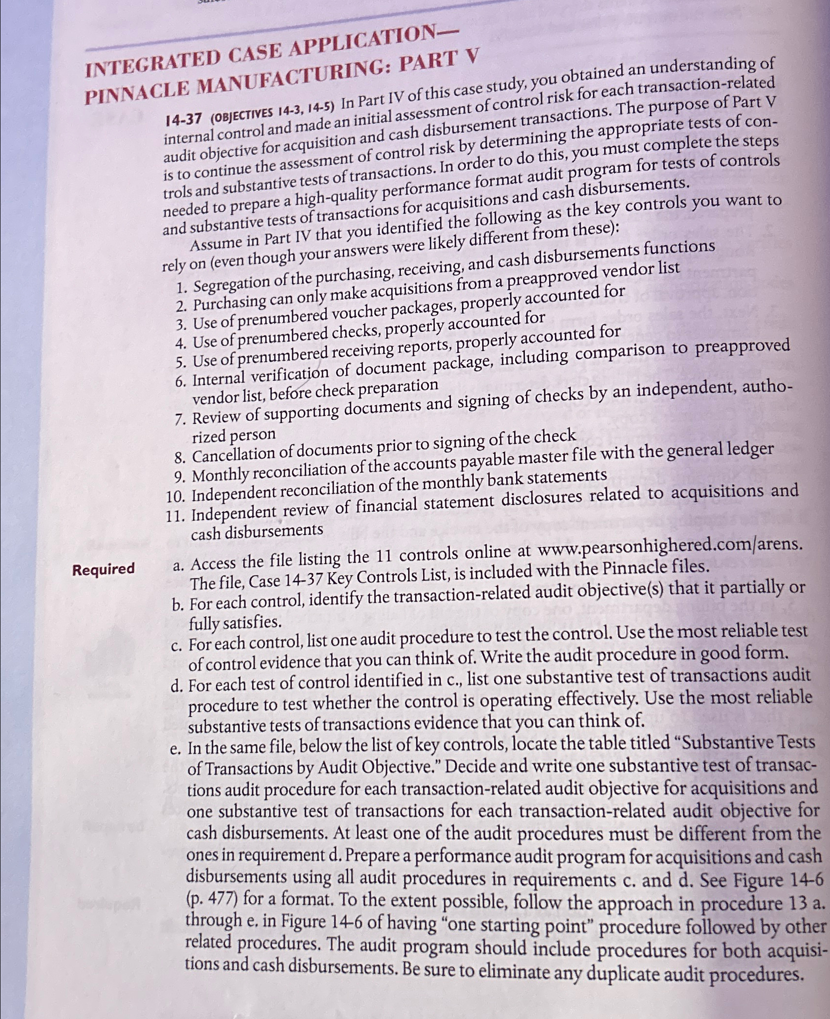 Solved INTEGRATED CASE APPLICATION-PINNACLE MANUFACTURING: | Chegg.com