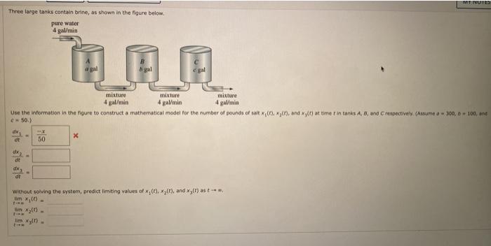 Solved Consider the two tanks shown in the figure below. | Chegg.com