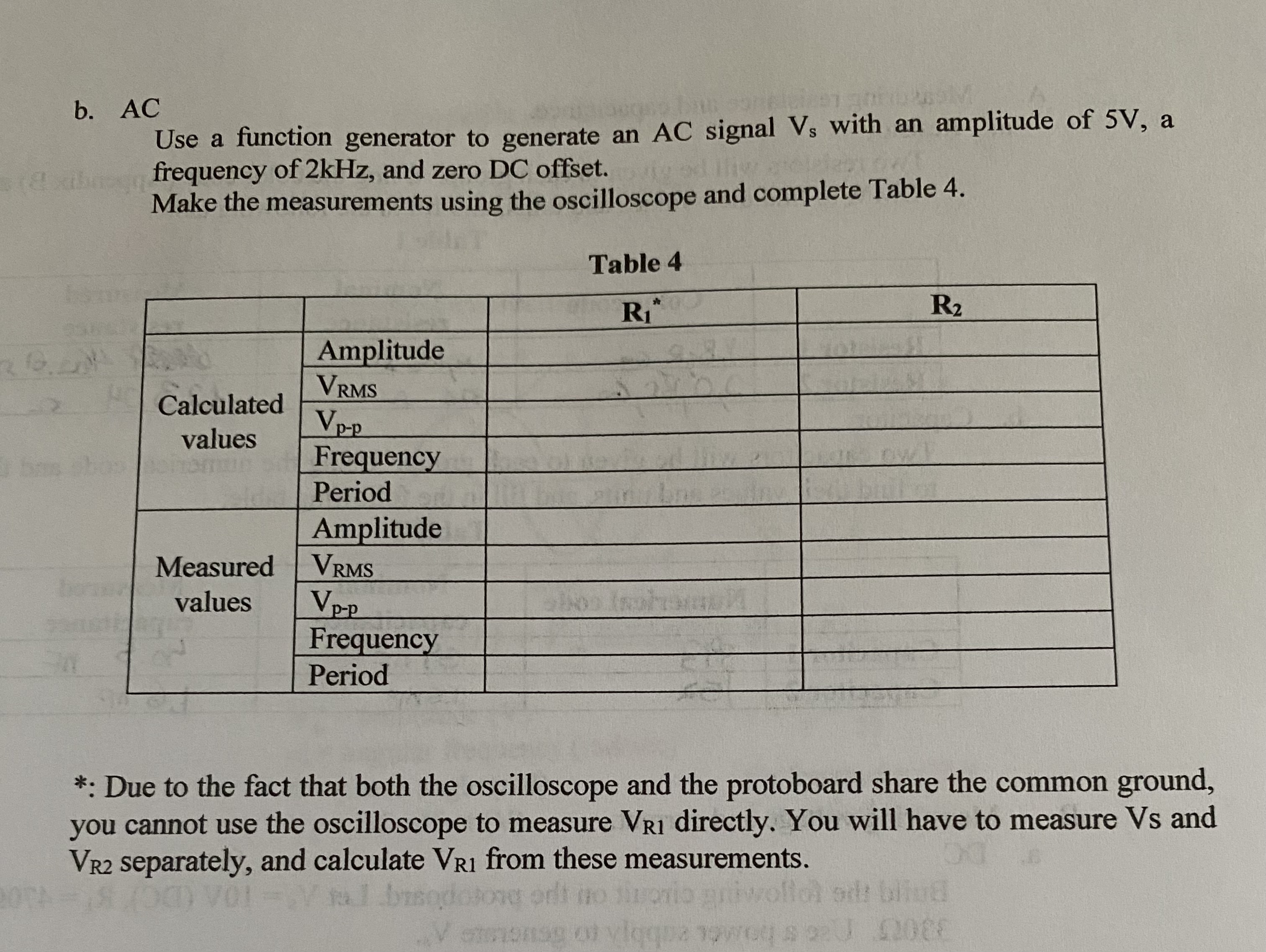 Solved b. ACUse a function generator to generate an AC | Chegg.com