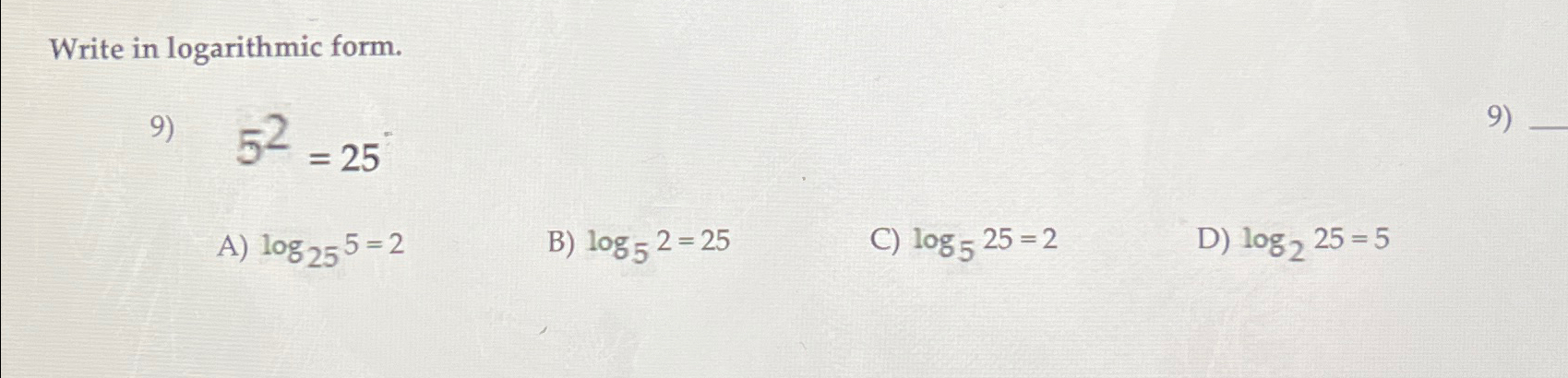 Solved Write in logarithmic | Chegg.com