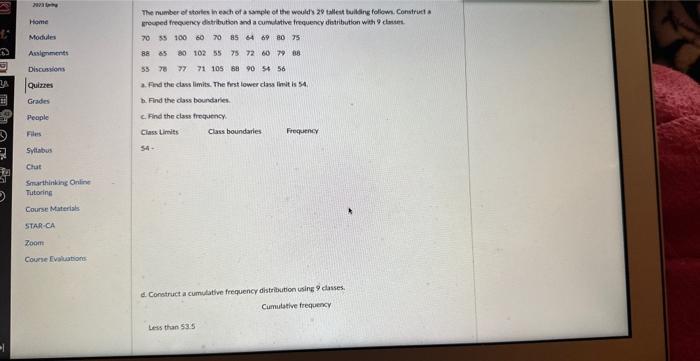 Solved The mumber of storfes in each of a simple of the | Chegg.com