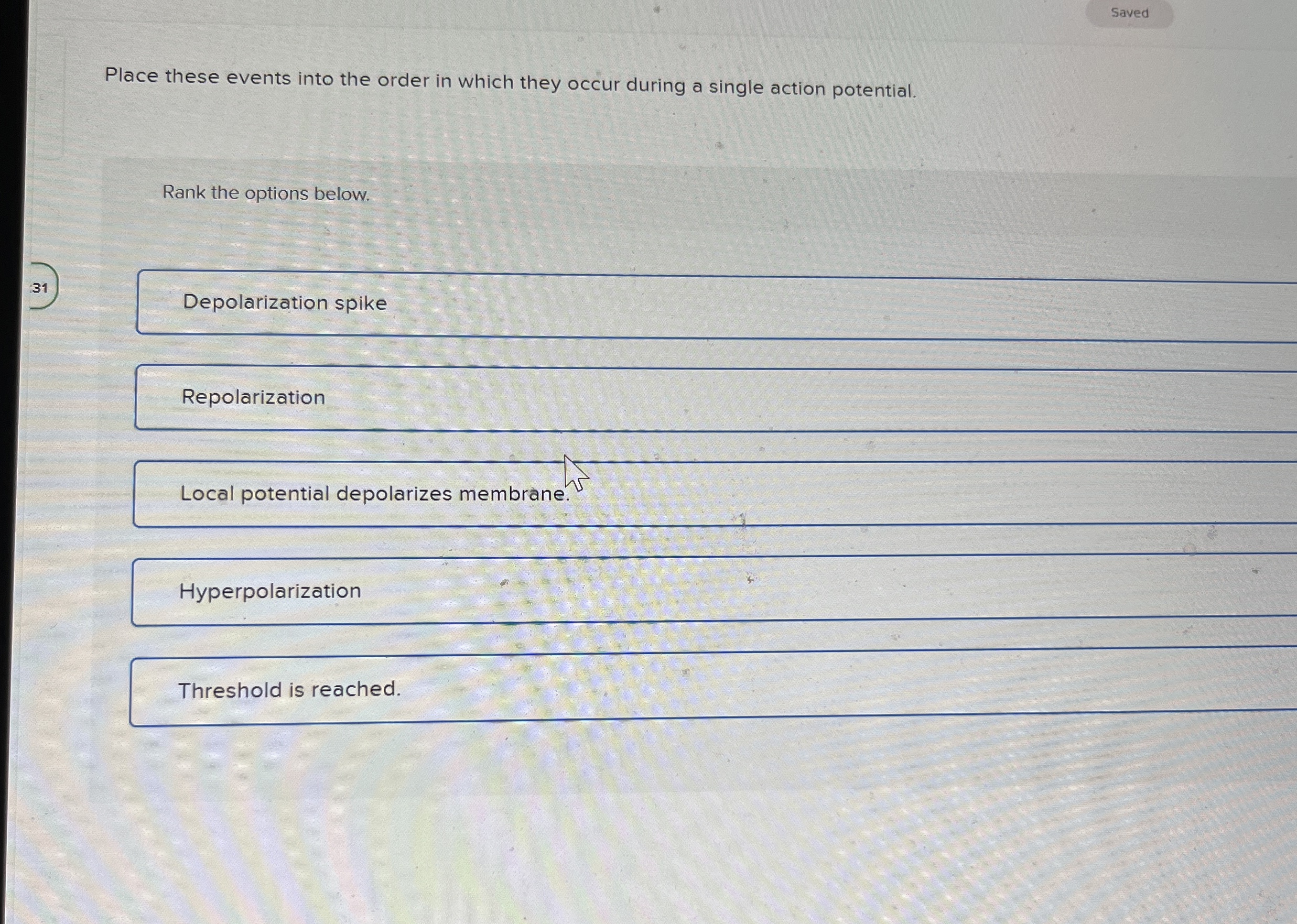 Solved Place these events into the order in which they occur | Chegg.com