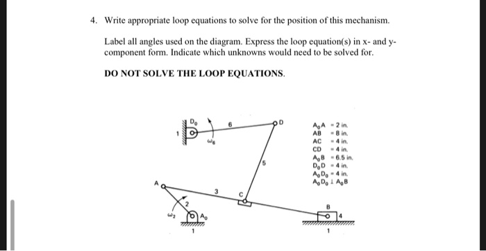 Solved 4. Write appropriate loop equations to solve for the | Chegg.com