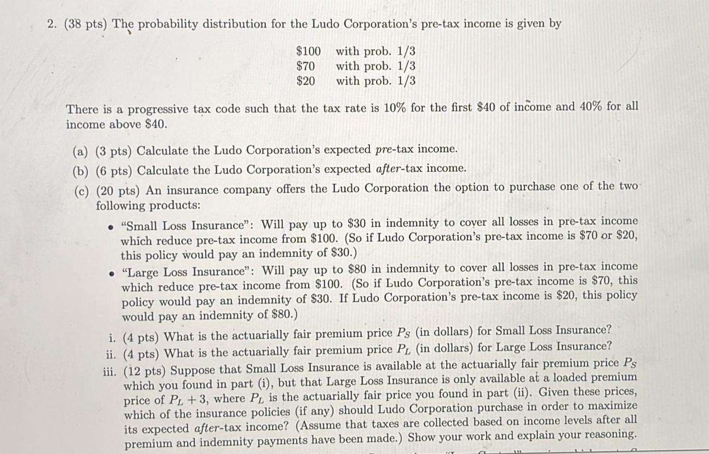 Solved 2. (38 pts) The probability distribution for the Ludo | Chegg.com