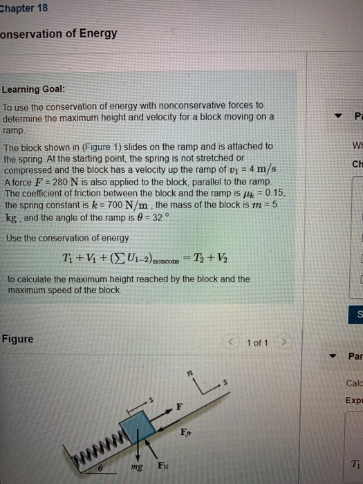 Solved Chapter 18 onservation of Energy P: WI Learning Goal: | Chegg.com