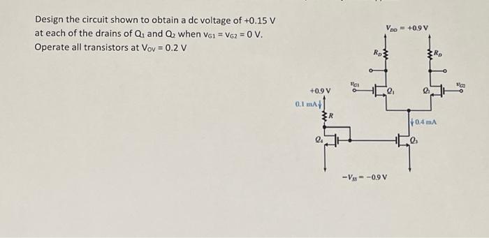 Solved Design the circuit shown to obtain a dc voltage of | Chegg.com