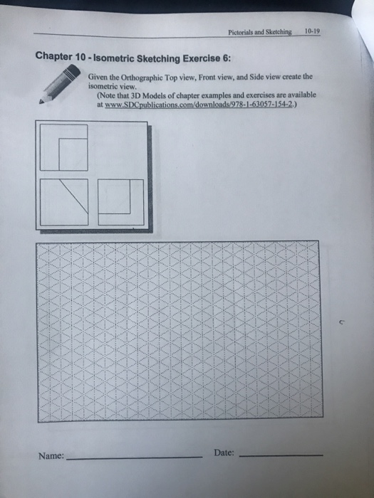 Solved 10-19 Pictorials and Sketching Chapter 10-Isometric | Chegg.com