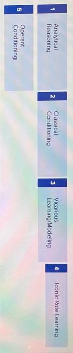 Solved 1 Analytical Reasoning 2 Classical Conditioning | Chegg.com