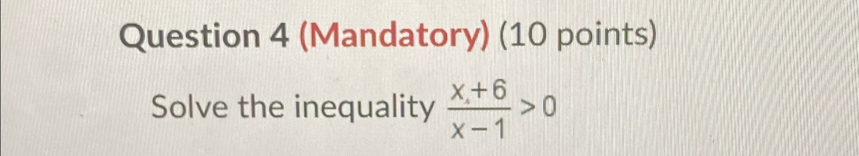 Solved Question 4 (Mandatory) (10 ﻿points)Solve the | Chegg.com