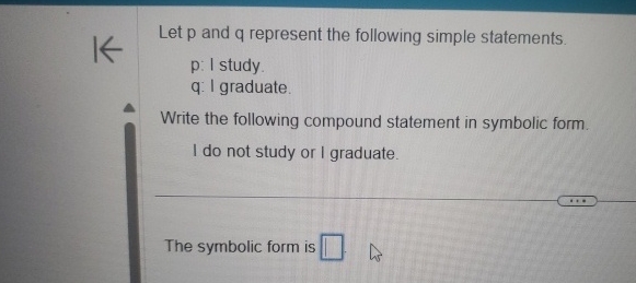 Let p and q represent the following simple | Chegg.com