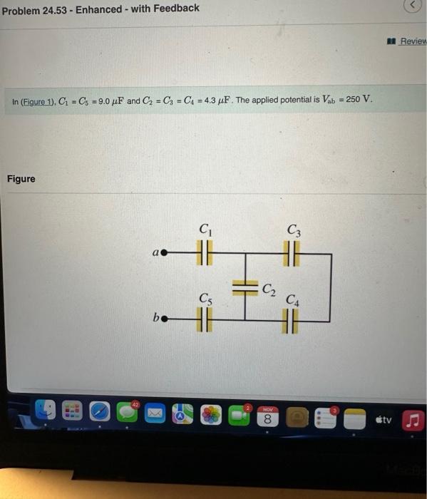 Solved In (Figure 1), C1=C5=9.0μF and C2=C3=C4=4.3μF. The | Chegg.com