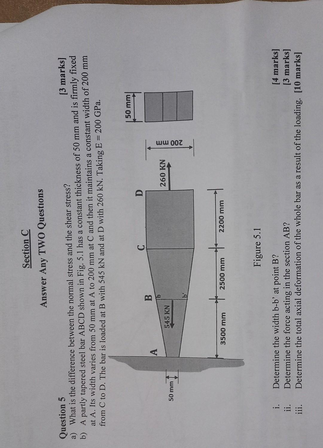 Solved Section C Answer Any TWO Questions Question 5 a) What | Chegg.com