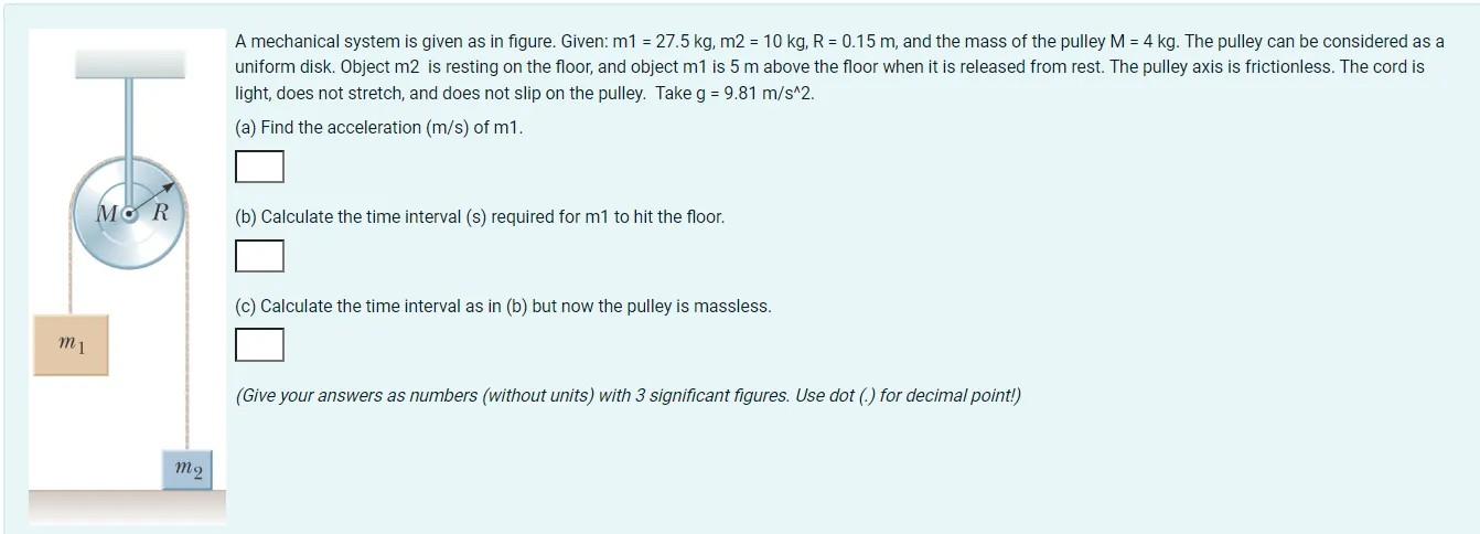Solved A mechanical system is given as in figure. Given: | Chegg.com