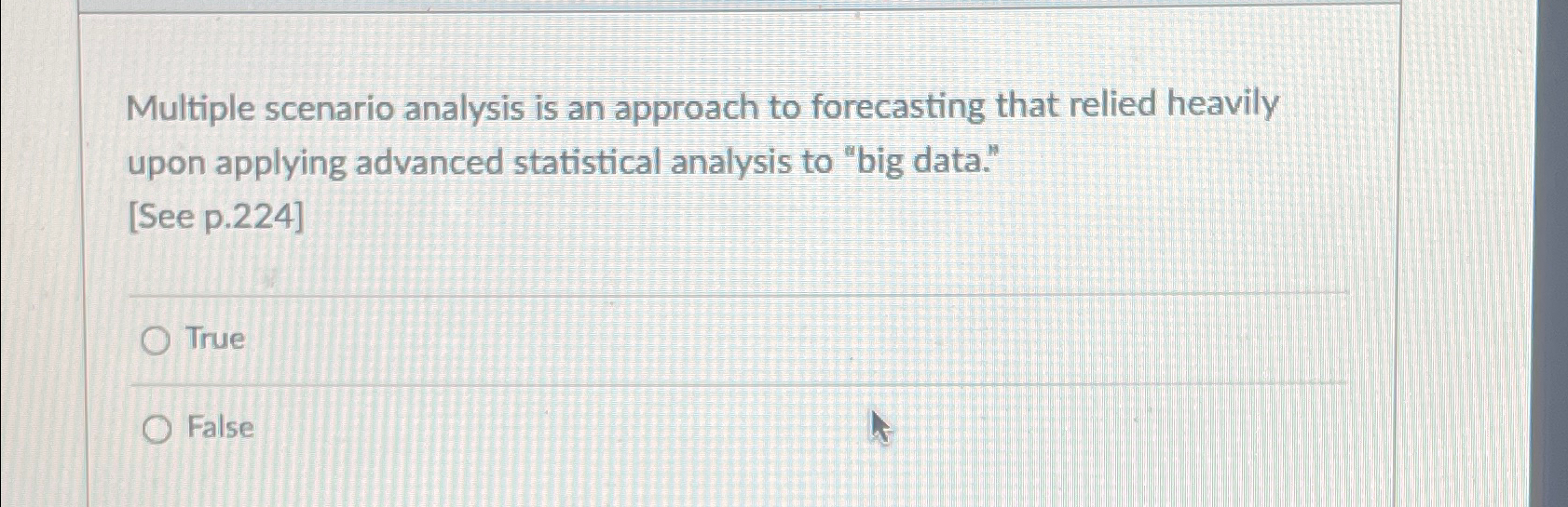 Solved Multiple scenario analysis is an approach to | Chegg.com