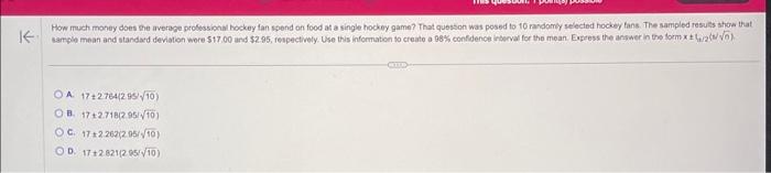 Solved How much mohey does che average probessional hockey | Chegg.com