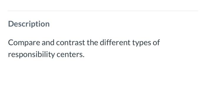 Solved Description Compare and contrast the different types | Chegg.com