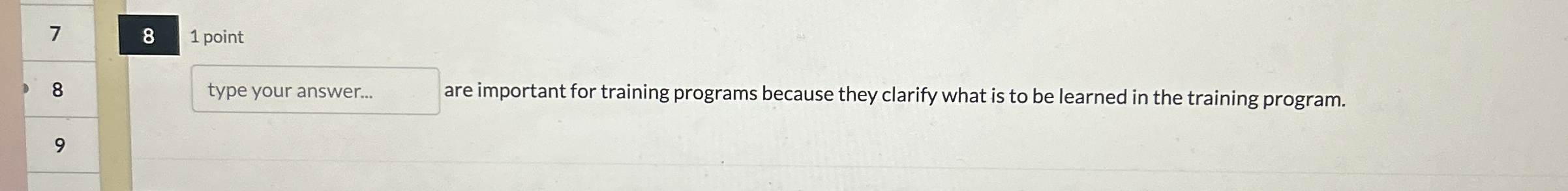 Solved 81 ﻿pointare important for training programs because | Chegg.com