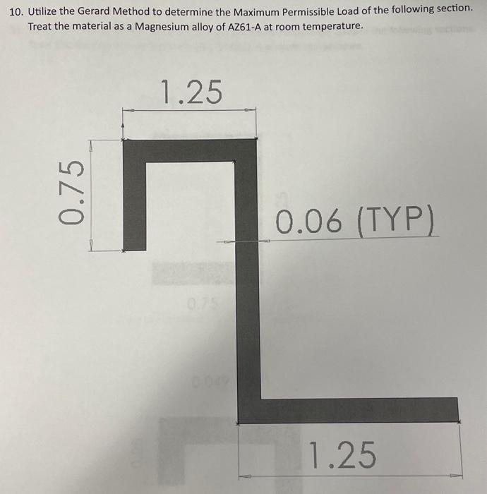 Solved 10. Utilize the Gerard Method to determine the | Chegg.com