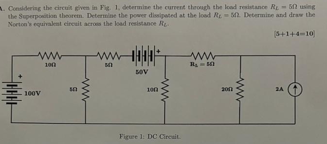 Solved Considering the circuit given in Fig. 1, ﻿determine | Chegg.com