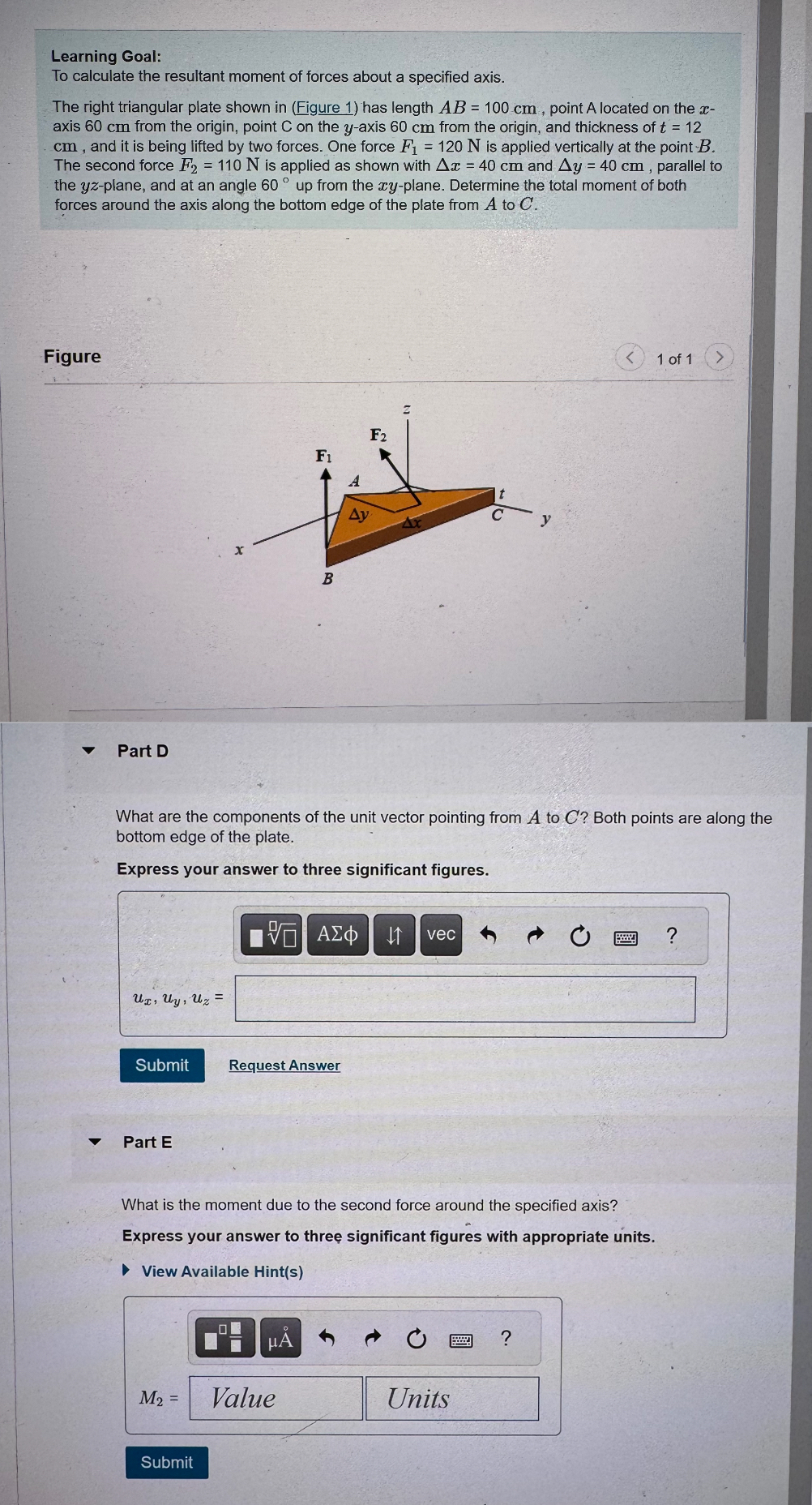 Solved Learning Goal:To calculate the resultant moment of | Chegg.com