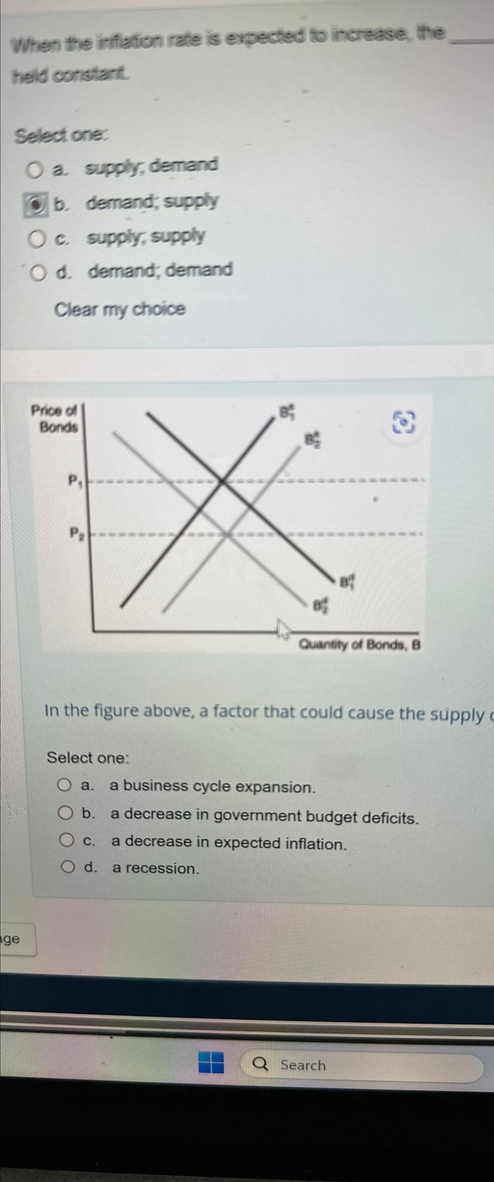 Solved When the inflation rate is expected to increase, the | Chegg.com