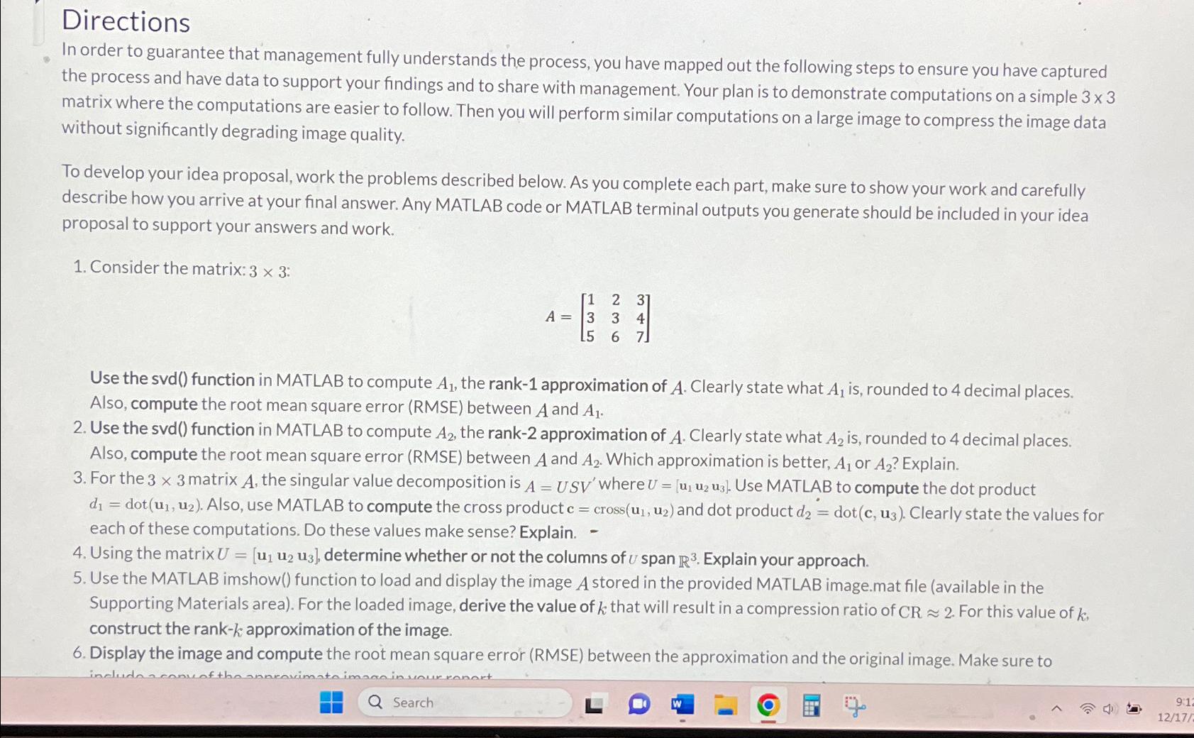 Solved DirectionsIn order to guarantee that management fully | Chegg.com