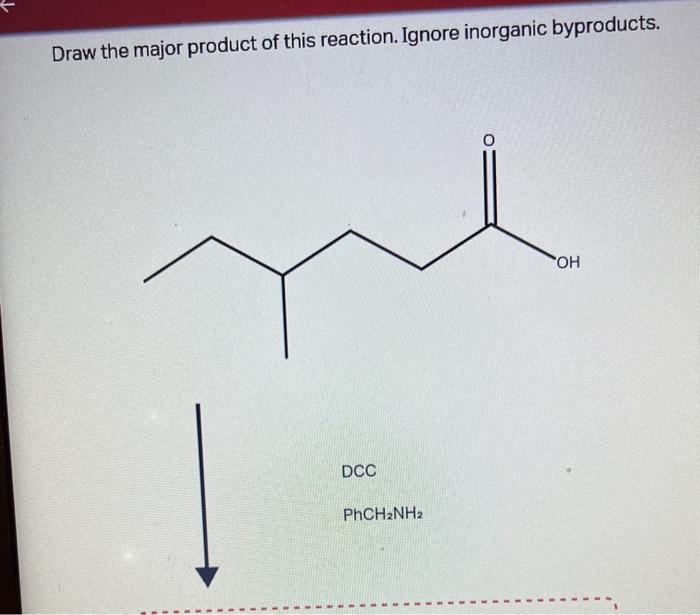 Solved Draw the major product of this reaction. Ignore | Chegg.com