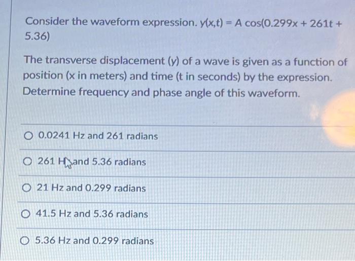 Solved Consider the waveform expression. | Chegg.com