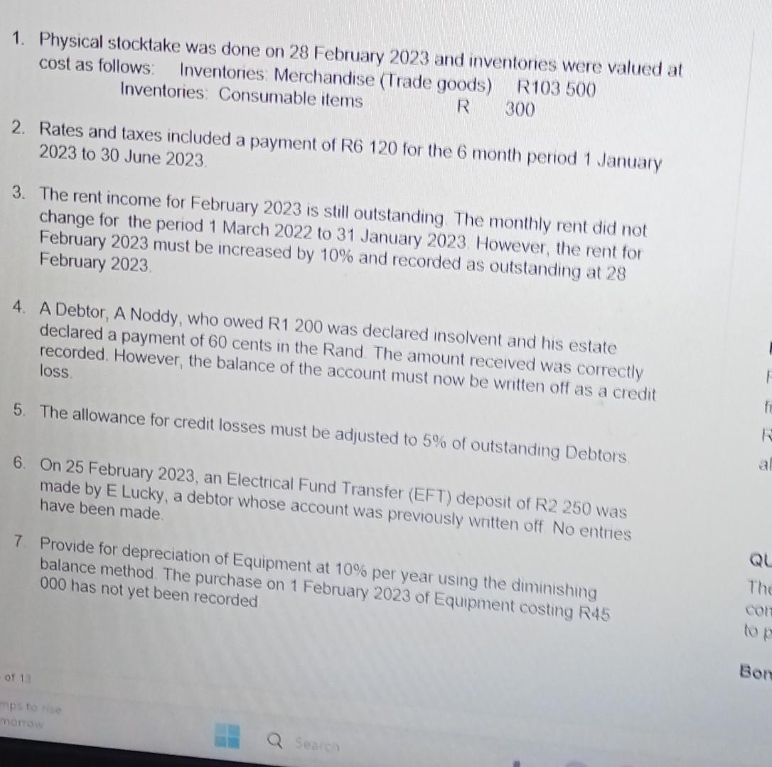 Solved Eric Ngidi the sole proprietor of a general dealer, | Chegg.com