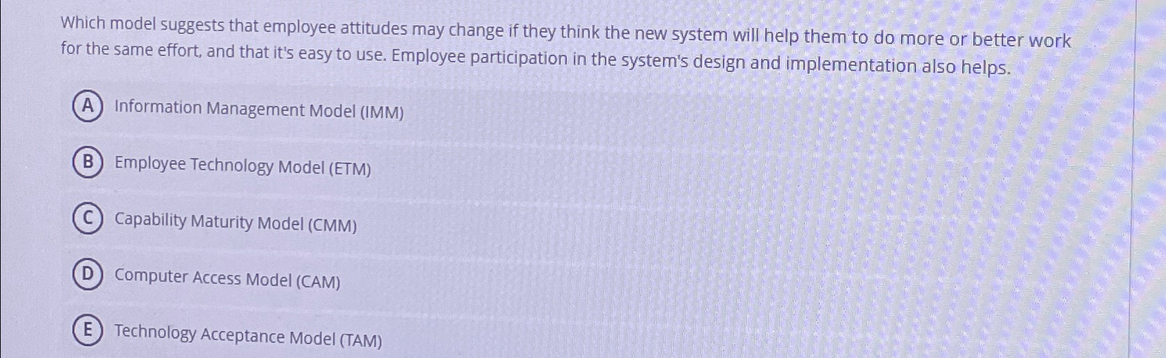Solved Which model suggests that employee attitudes may | Chegg.com