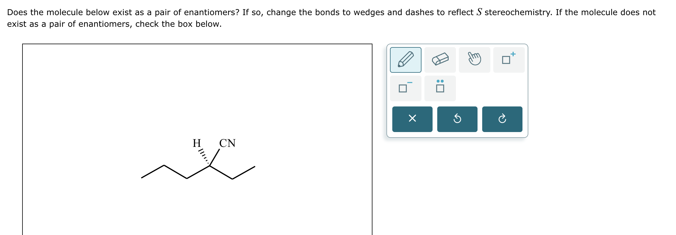Solved Does the molecule below exist as a pair of | Chegg.com