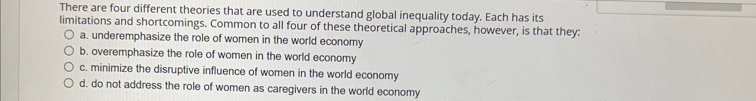 Solved There are four different theories that are used to | Chegg.com