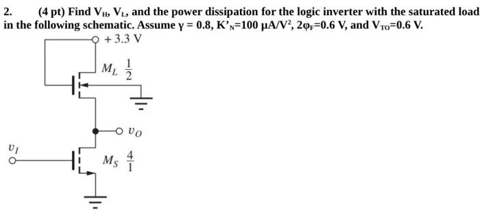 Solved 3. (3pt) Design a pseudo NMOS gate that implements | Chegg.com