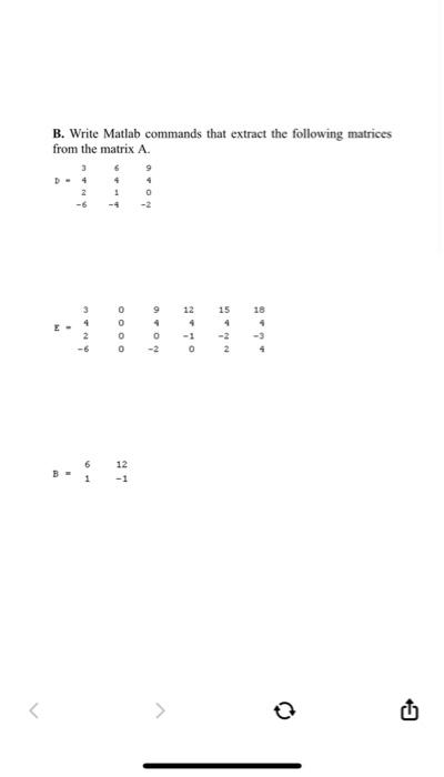 Solved Question 118pl A Create The Following Matrix Using 6413