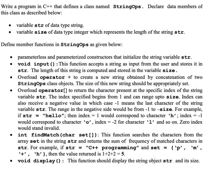 Solved Write a program in CH that defines a class named | Chegg.com