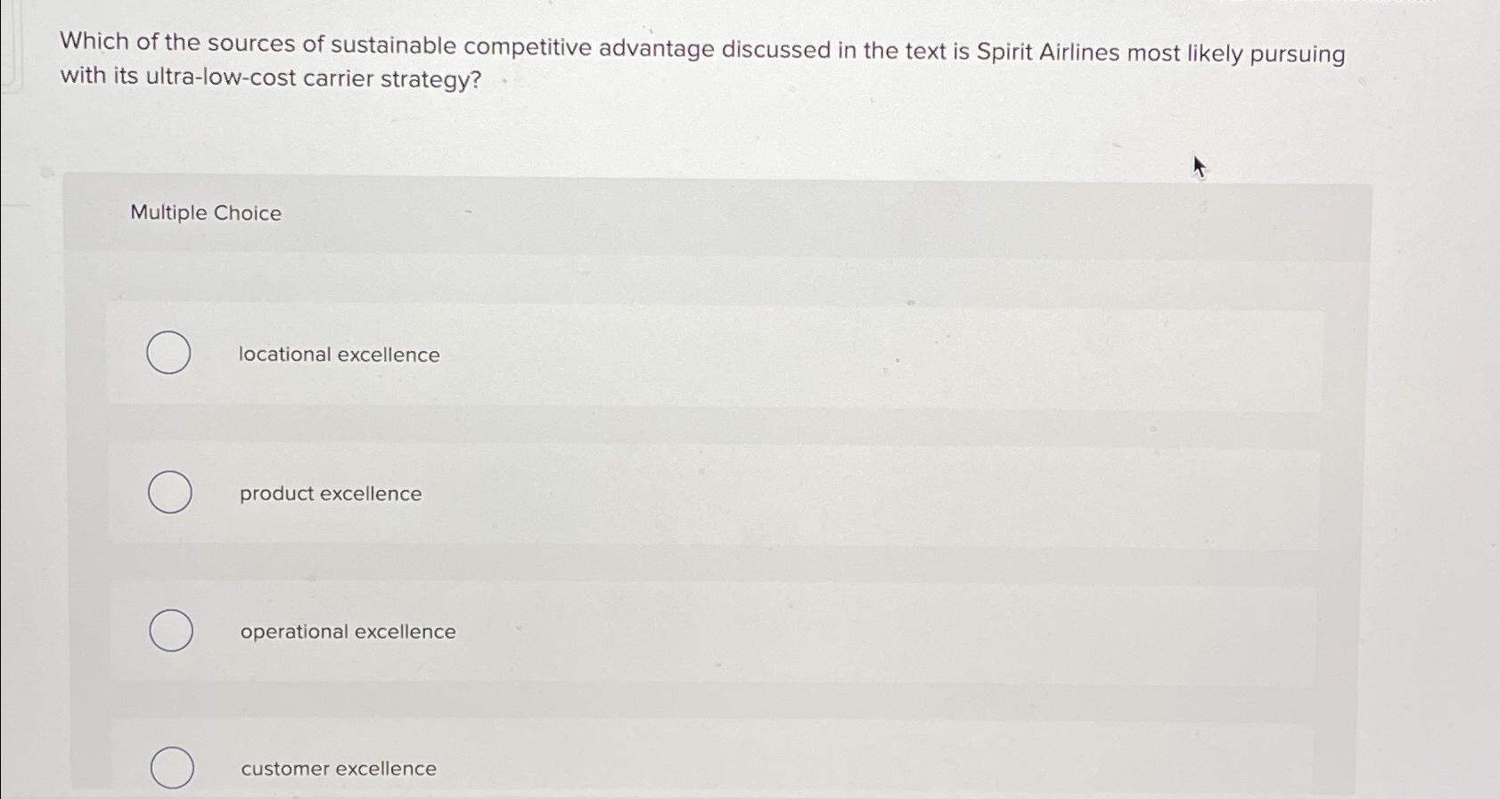 Solved Which of the sources of sustainable competitive | Chegg.com