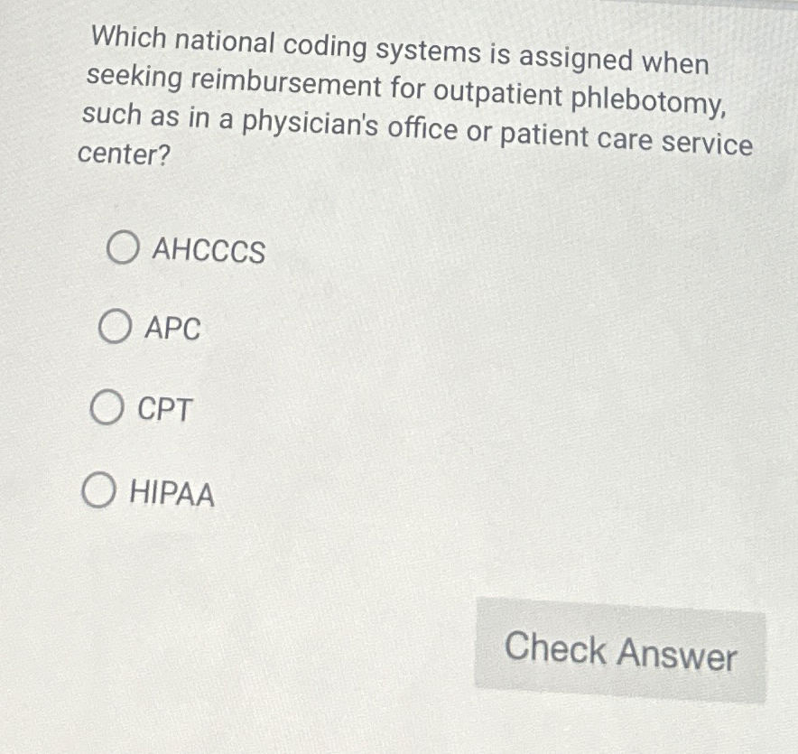 Solved Which national coding systems is assigned when | Chegg.com