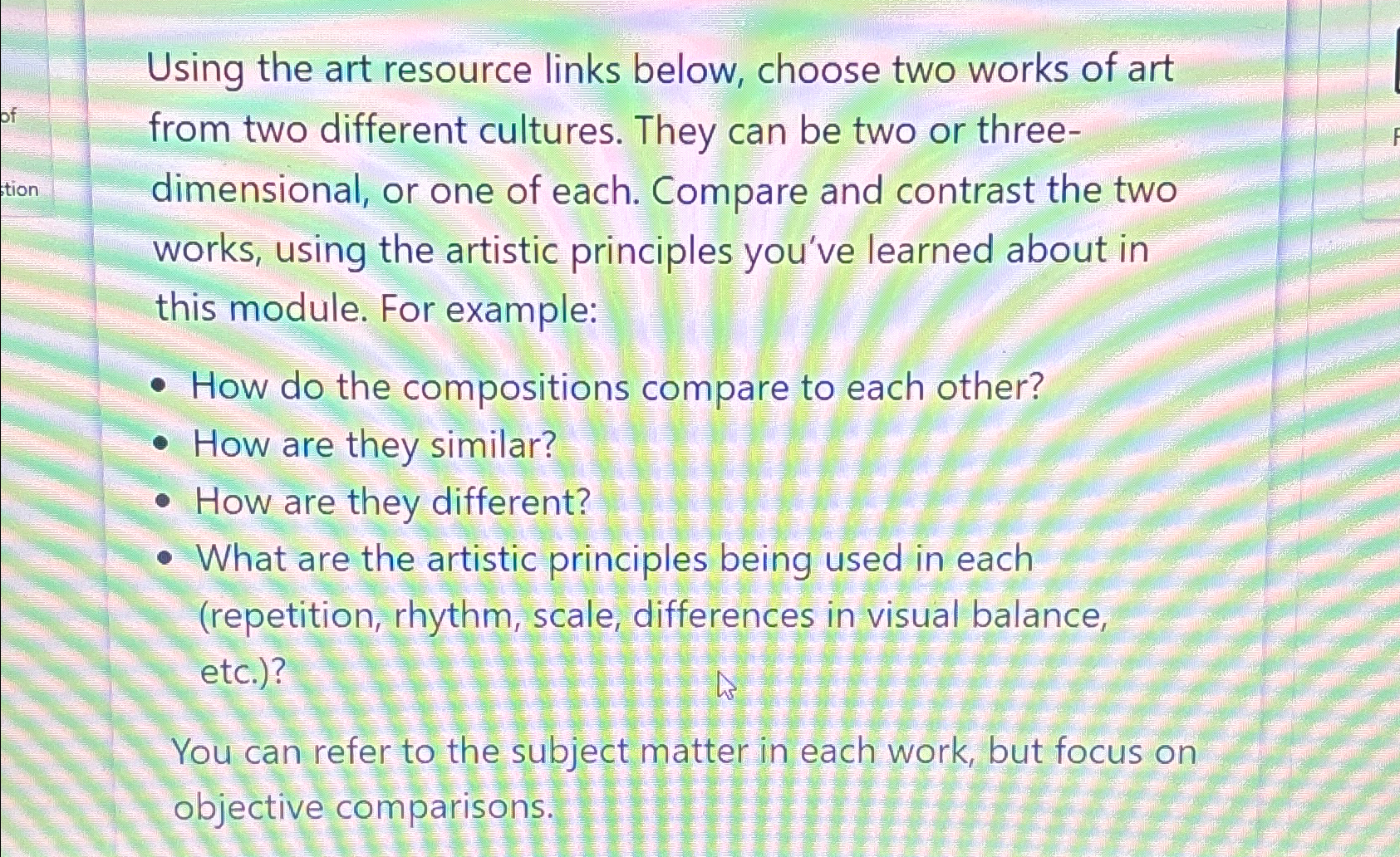 Solved Using the art resource links below, choose two works | Chegg.com