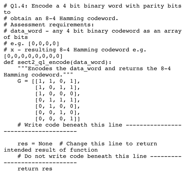 # 01.4: Encode a 4 bit binary word with parity bits | Chegg.com