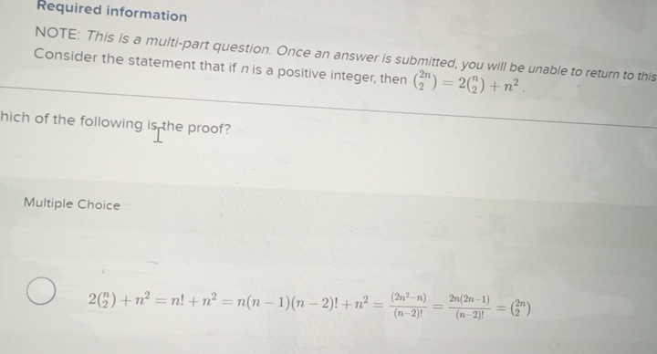 Solved Required informationNOTE: This is a multi-part | Chegg.com